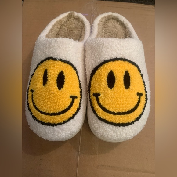 Shoes | Smiley Face Slippers In Yellow | Poshmark